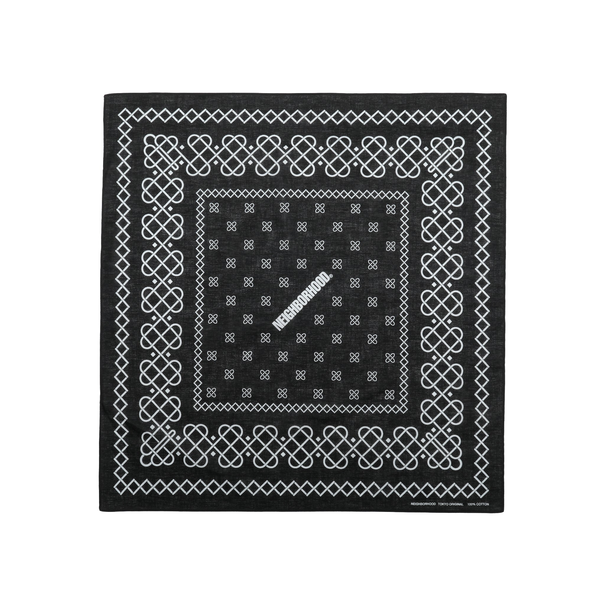 [252BXNH-AC03] Neighborhood Line Pattern Bandana (Black) – The Darkside ...